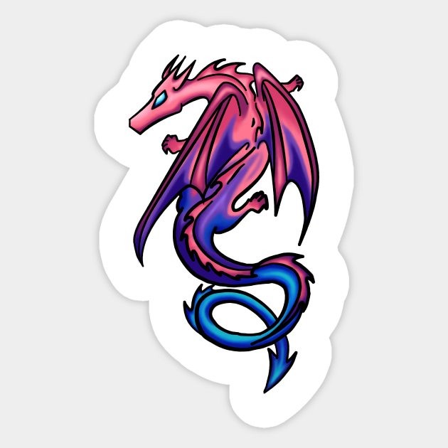 Bisexuality Lgbt Pride Dragon Lgbt Sticker Teepublic